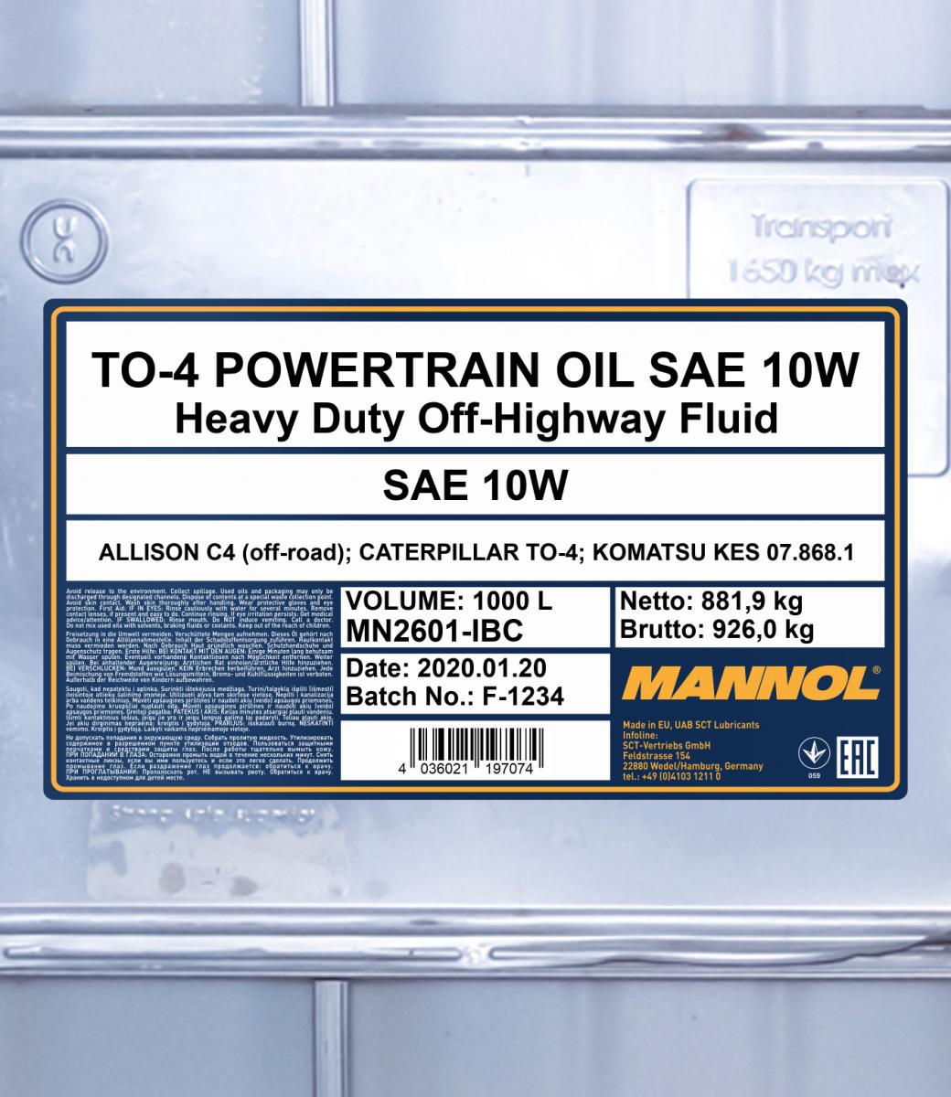 MANNOL TO-4 Powertrain Oil SAE 10W