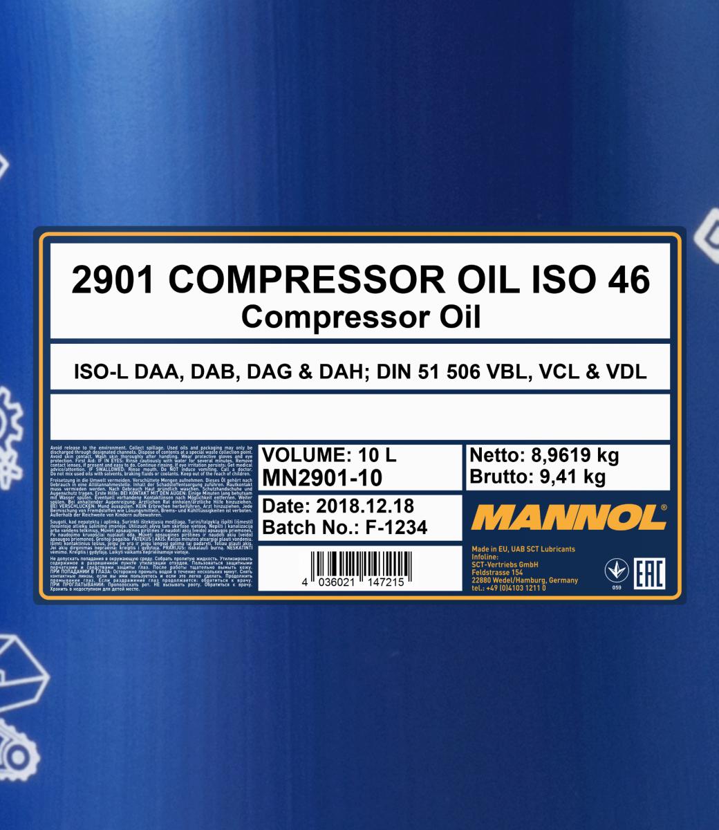 Масло для компрессора к3 compressor oil iso 46 2901